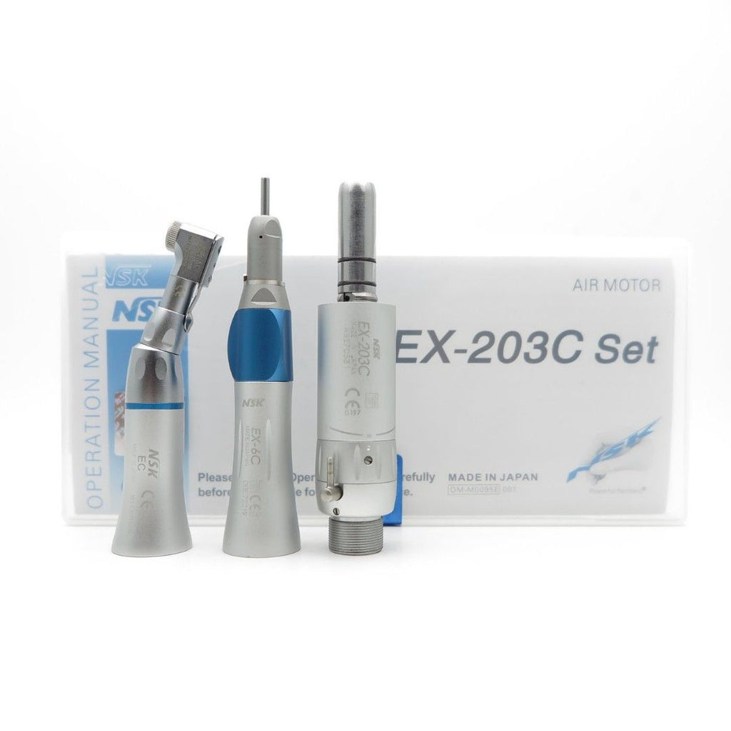 NSK EX-203C Kit Dental Slow Low Speed Handpiece Set 4 Hole (Contra Ang – Pursegio